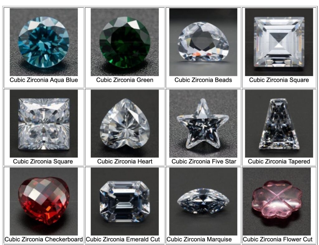 Loose Cubic Zirconia White and Colored Gemstones China Suppliers and ...