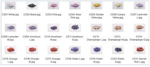 CUBIC ZIRCONIA COLOR CHARTS