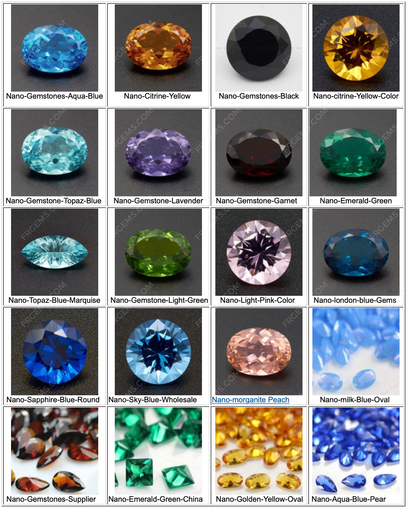 Nano Gemstones and Nano Crystals stones Wholesale and Suppliers from China