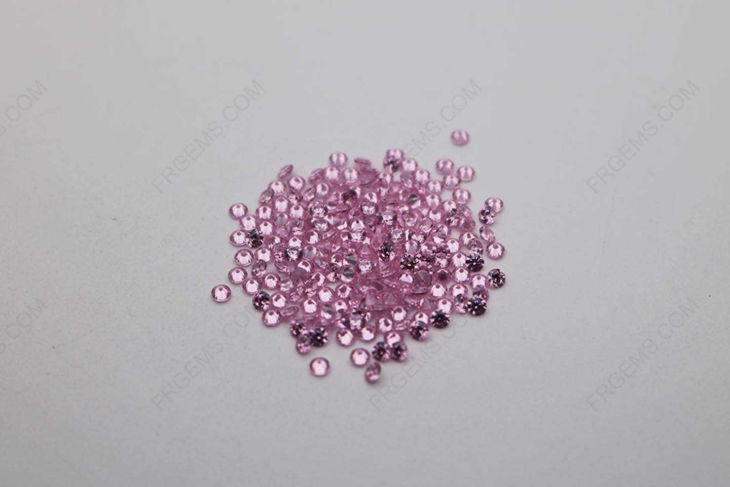 Cubic Zirconia Pink Round Shape diamond faceted cut 2mm melee stones ...