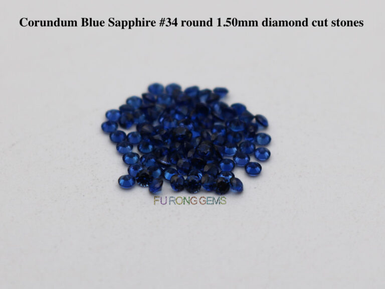 Lab Created Blue Sapphire 33# 34# 35# Synthetic blue Sapphire Gemstones ...