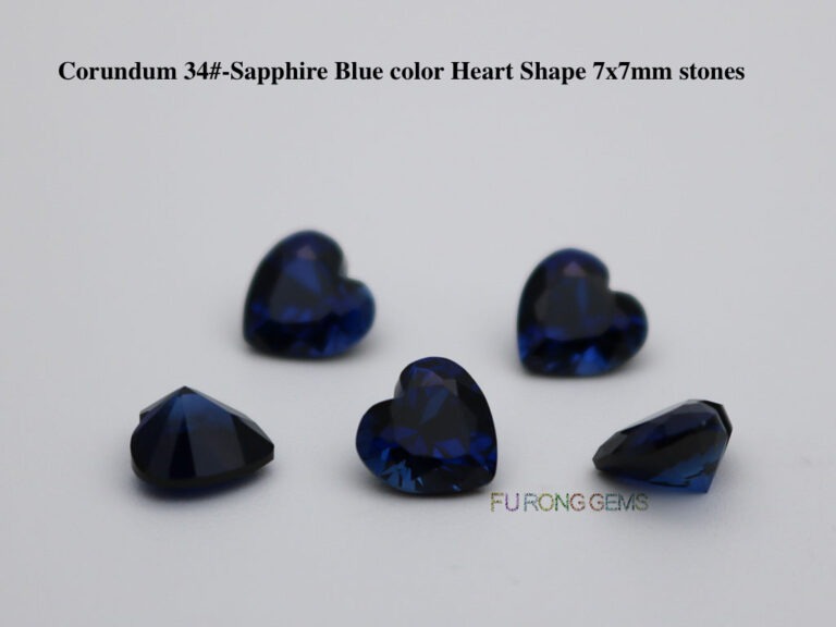 Lab Created Blue Sapphire 33# 34# 35# Synthetic blue Sapphire Gemstones ...