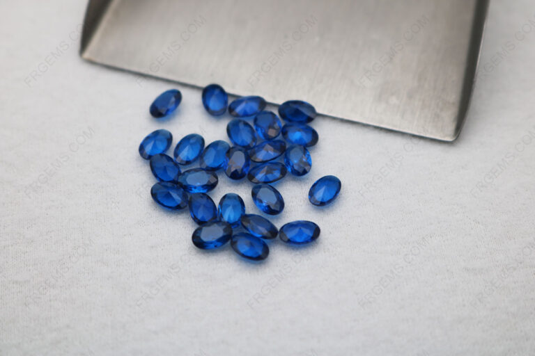 Synthetic Spinel Blue Sapphire #113 Color Oval shape faceted cut 6x4mm ...