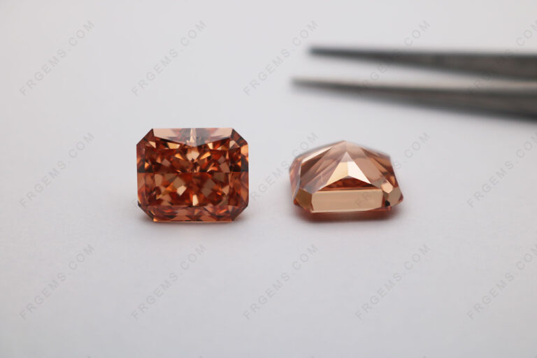 Wholesale Octagon Crushed Ice Cut Champagne Color Loose CZ Gemstones ...